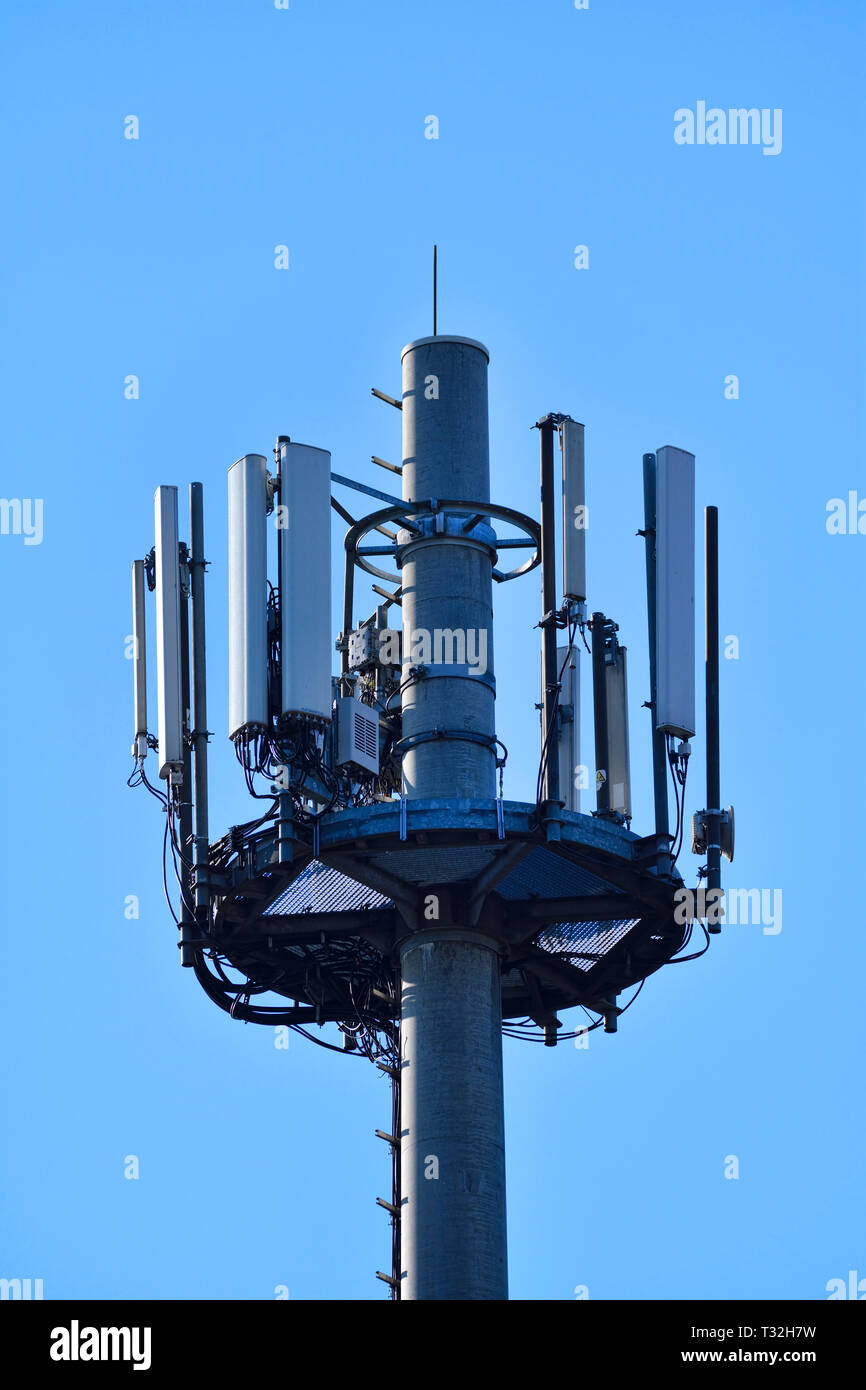 Mast in Hamburg, Germany, Sendemast in Hamburg, Deutschland Stock Photo ...