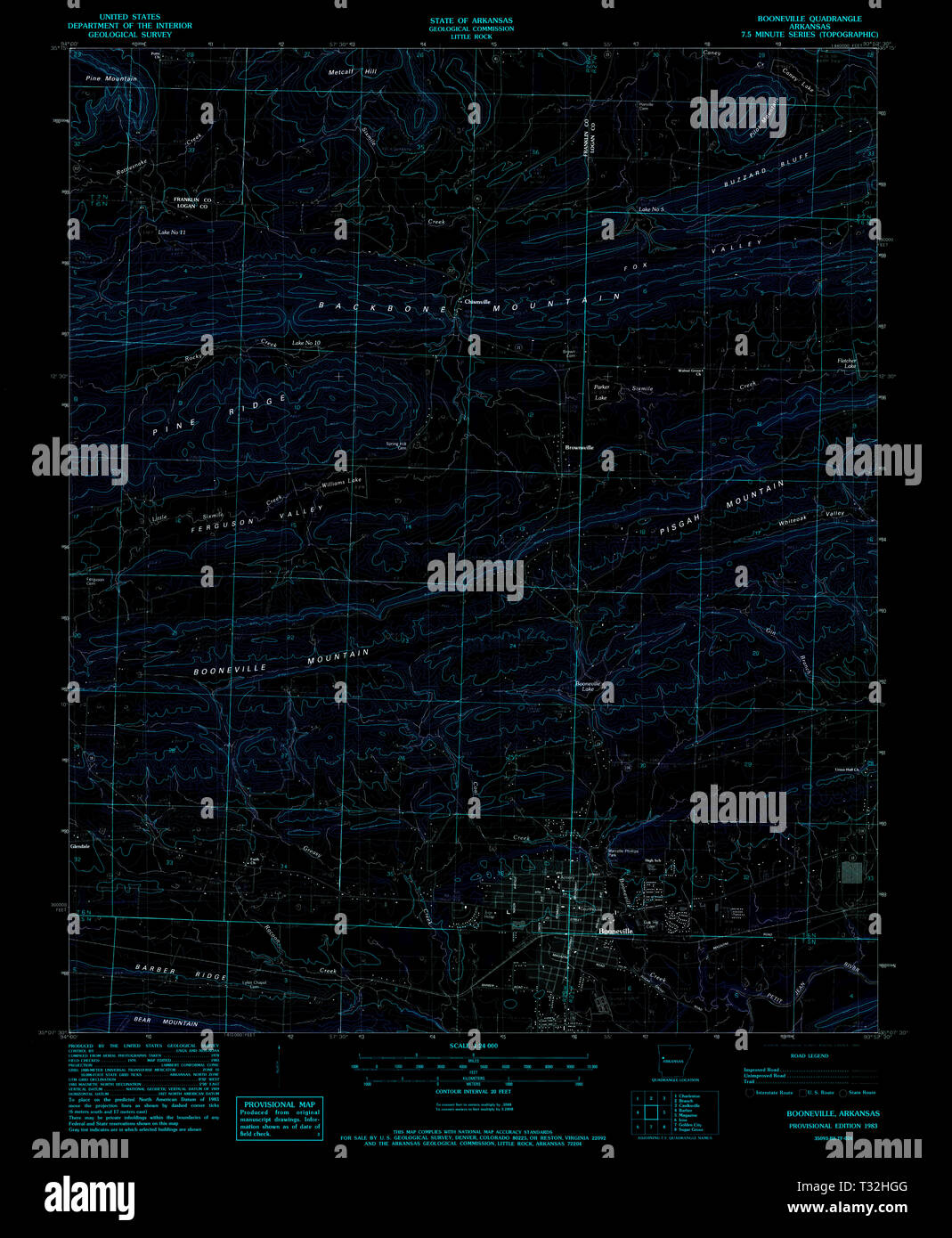 Map of booneville hi-res stock photography and images - Alamy