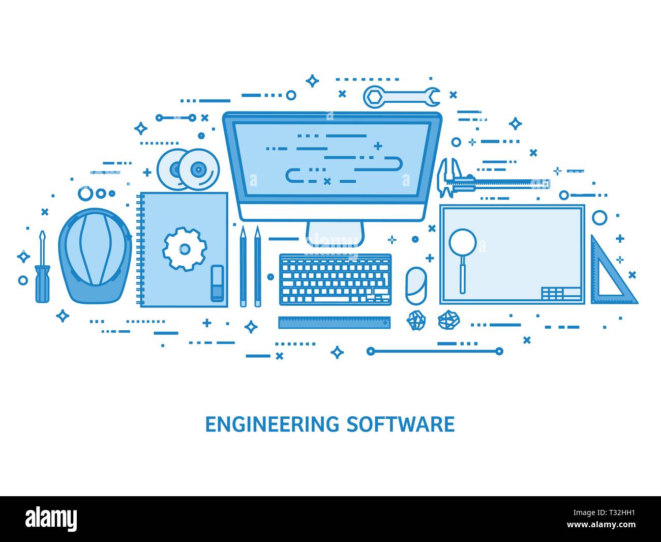 Engineering and architecture. Drawing construction. Architectural ...