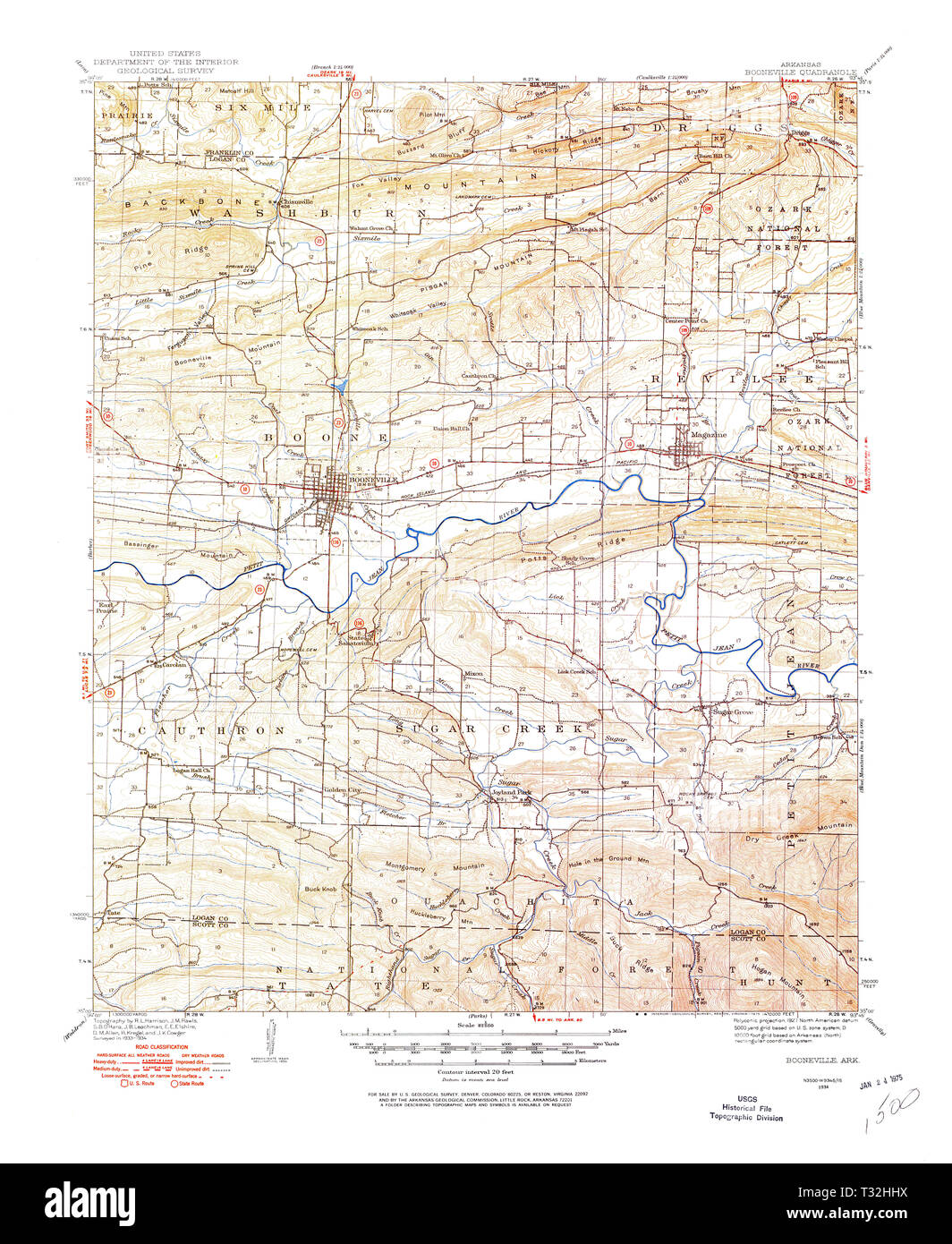 Map of booneville Cut Out Stock Images & Pictures - Alamy