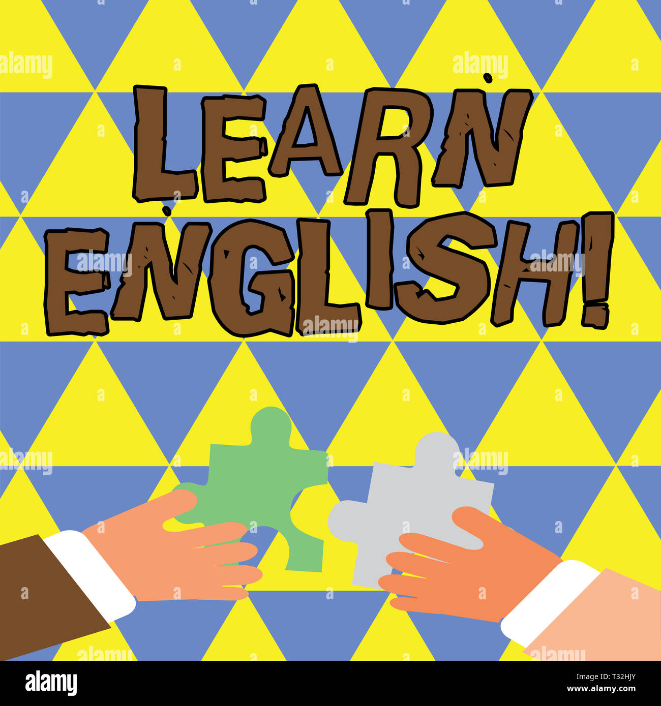 Writing note showing Learn English. Business concept for gain or ...