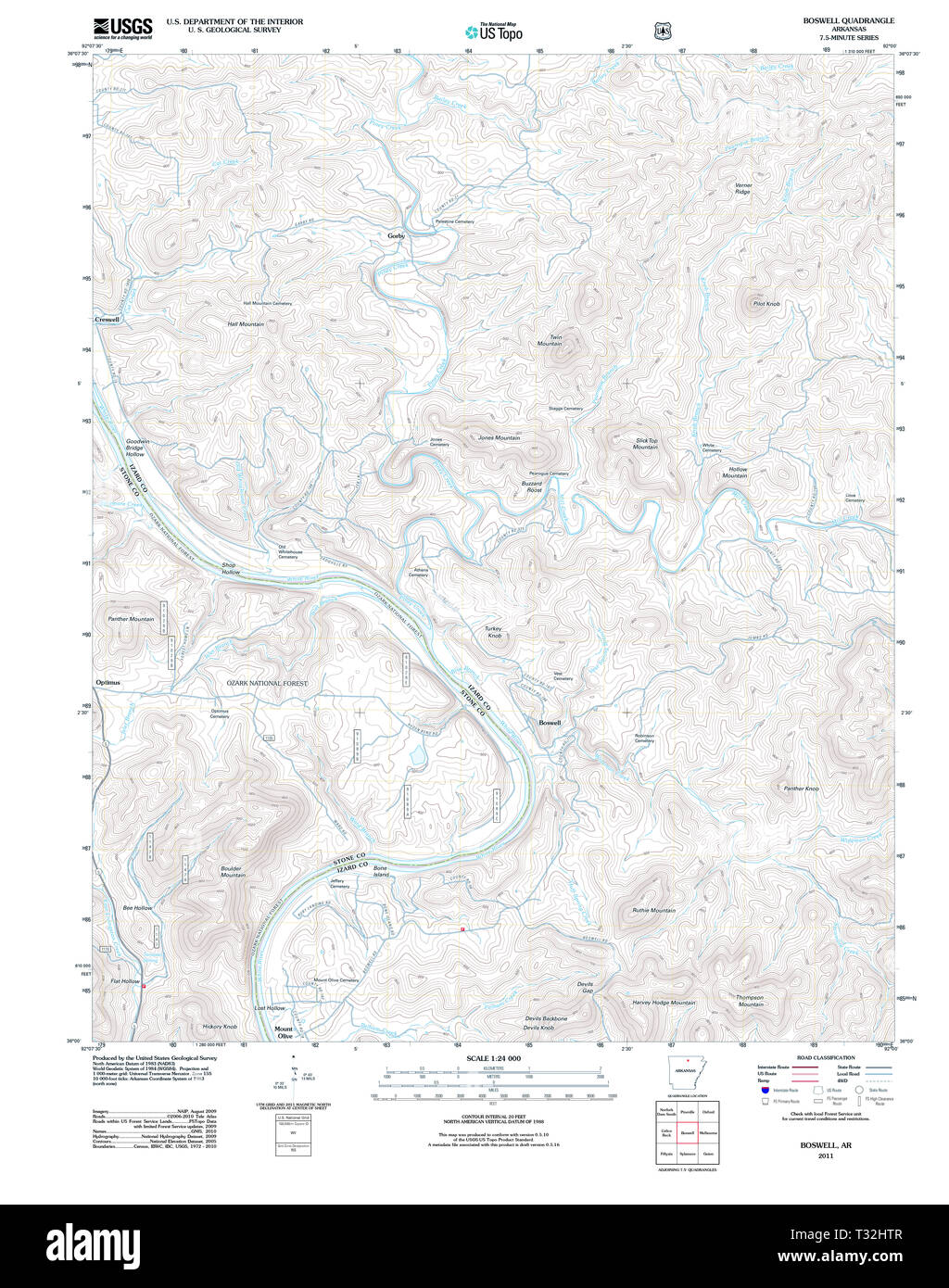 Map of boswell hi-res stock photography and images - Alamy