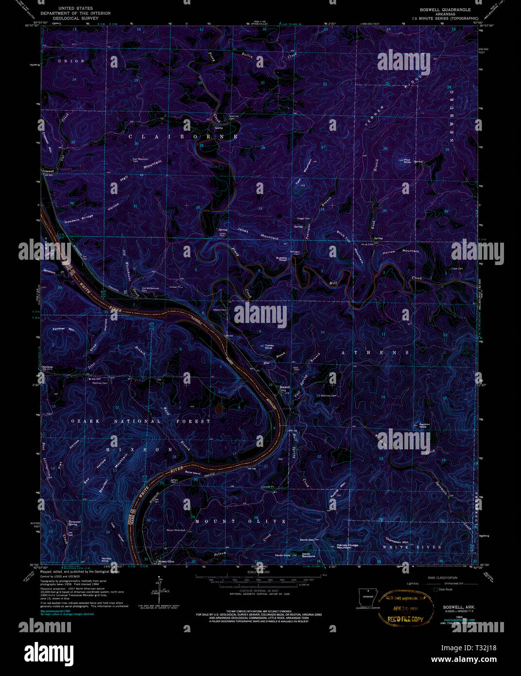 Map of boswell hi-res stock photography and images - Alamy