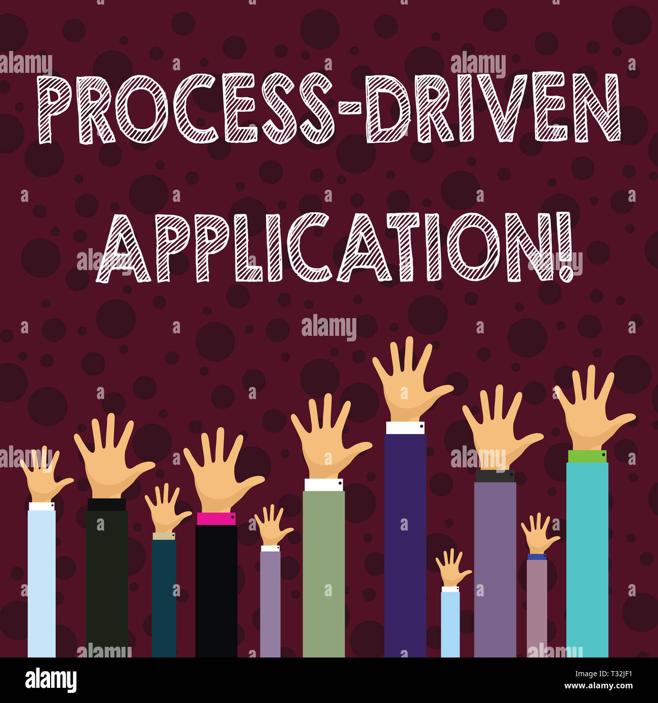 Writing Note Showing Process Driven Application Business Concept For Workflow Engine Where