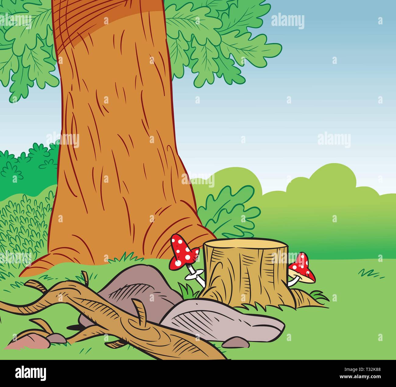 Cartoon oak hi-res stock photography and images - Alamy