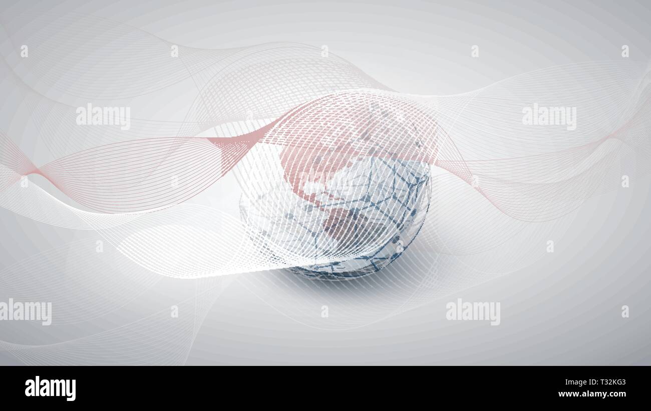 Cloud Computing and Networks Concept with Earth Globe - Abstract Global Digital Connections ...