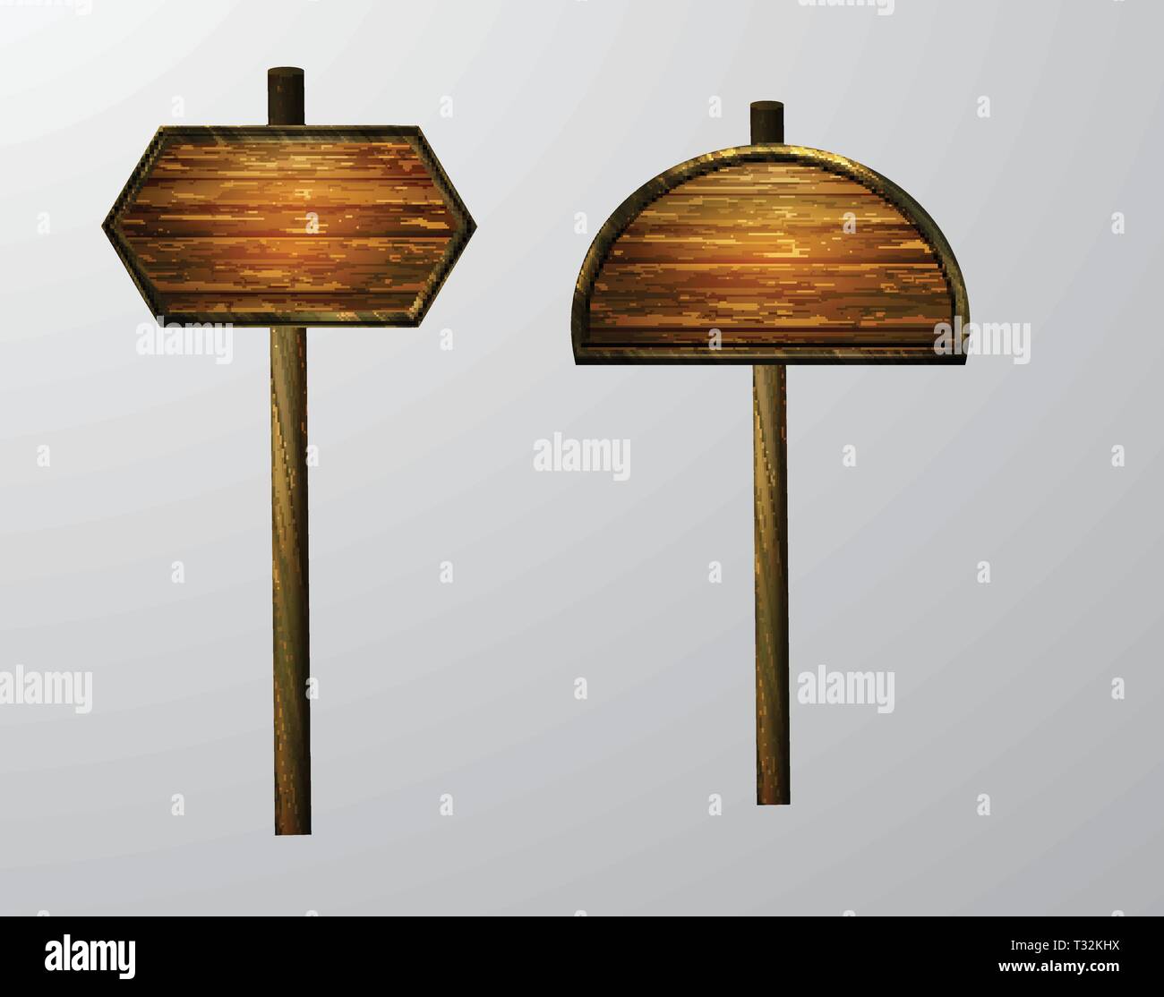 wooden blank cartoon sign board Stock Vector Image & Art - Alamy