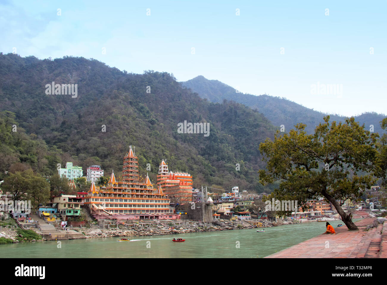 On the banks of the Ganges River. Rishikesh. India Stock Photo - Alamy