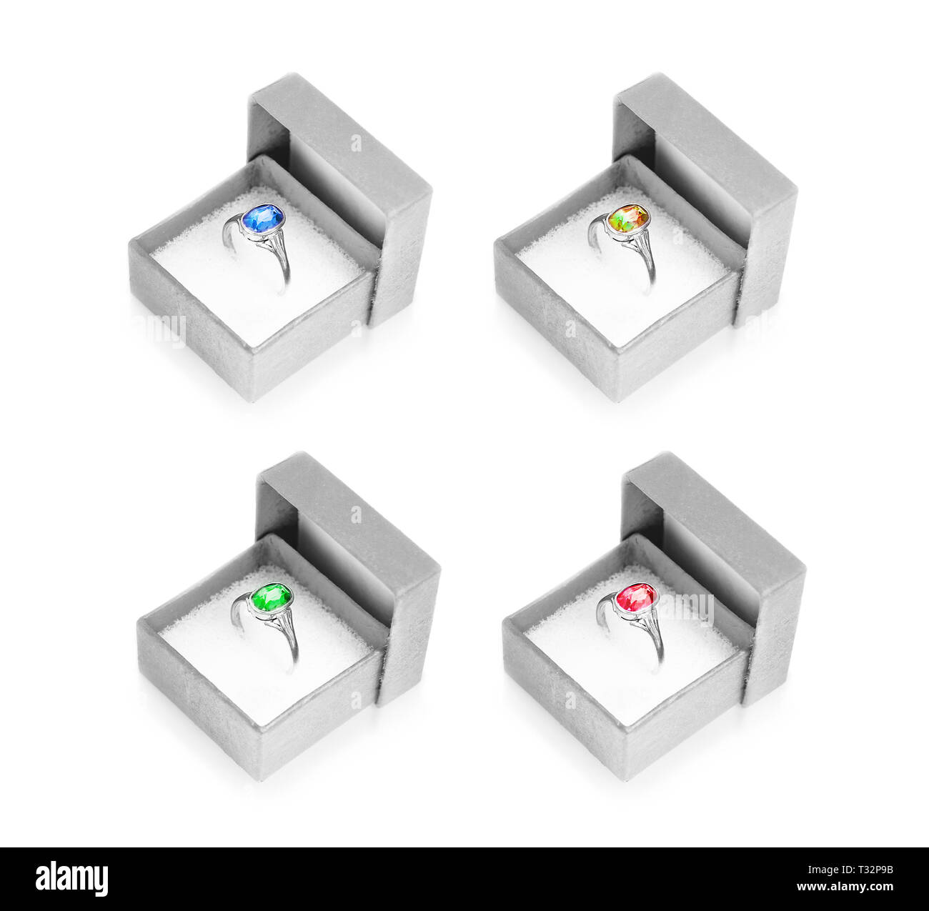 Silver sapphire rings hi-res stock photography and images - Alamy