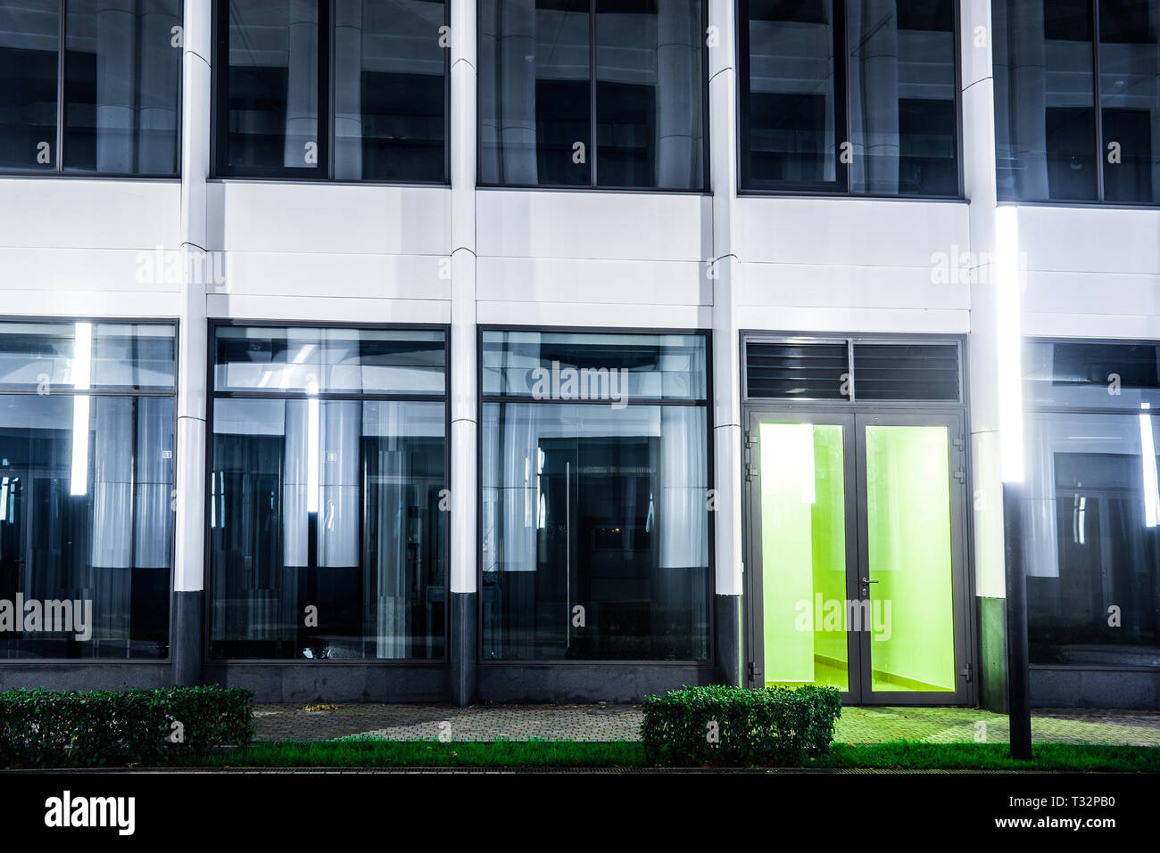 commercial architecture at night Stock Photo - Alamy