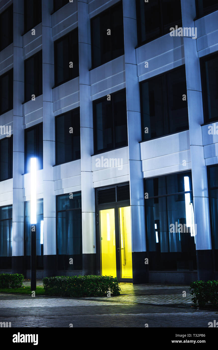 commercial architecture at night Stock Photo - Alamy