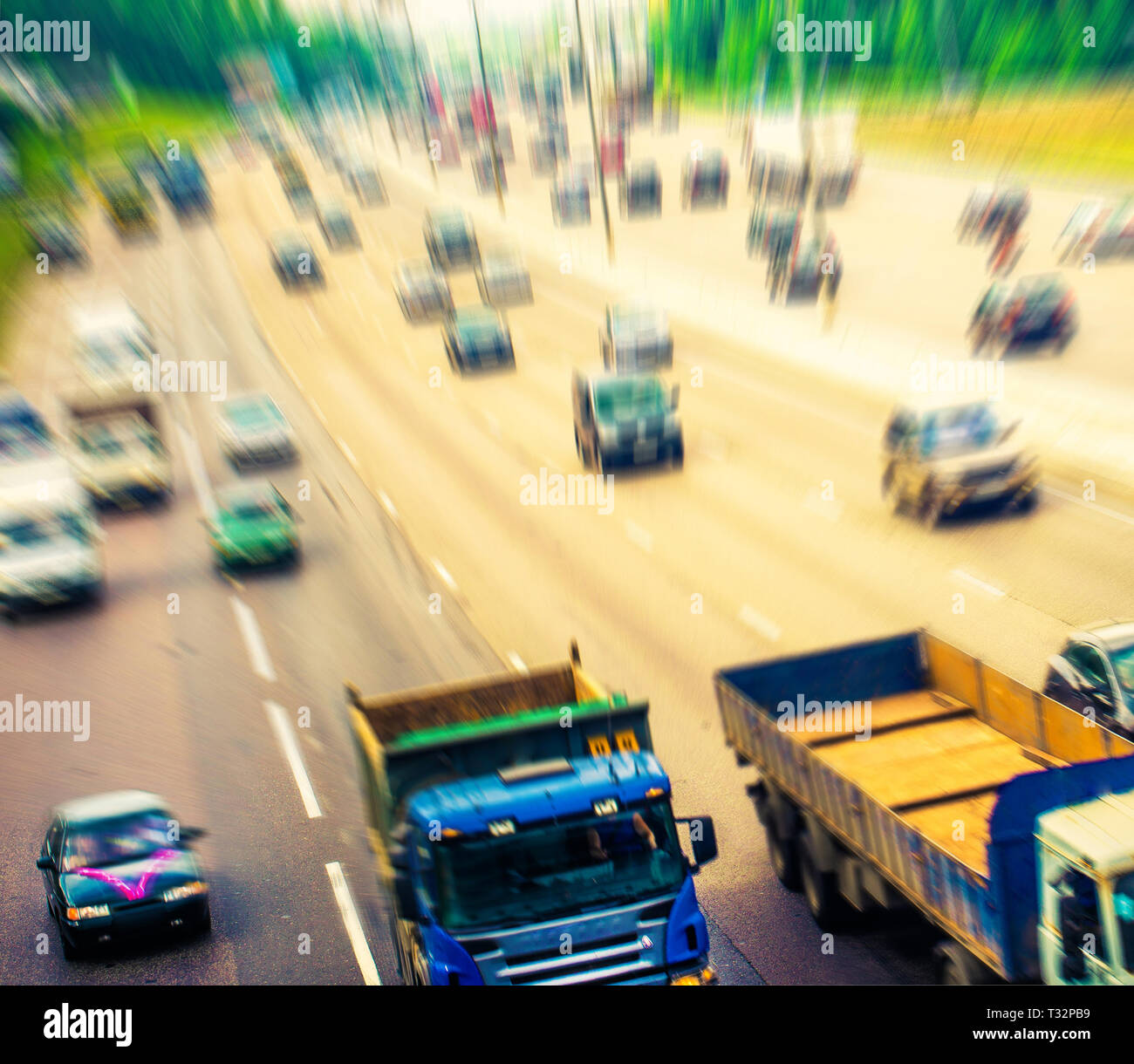 highway traffic; blurry motion Stock Photo - Alamy