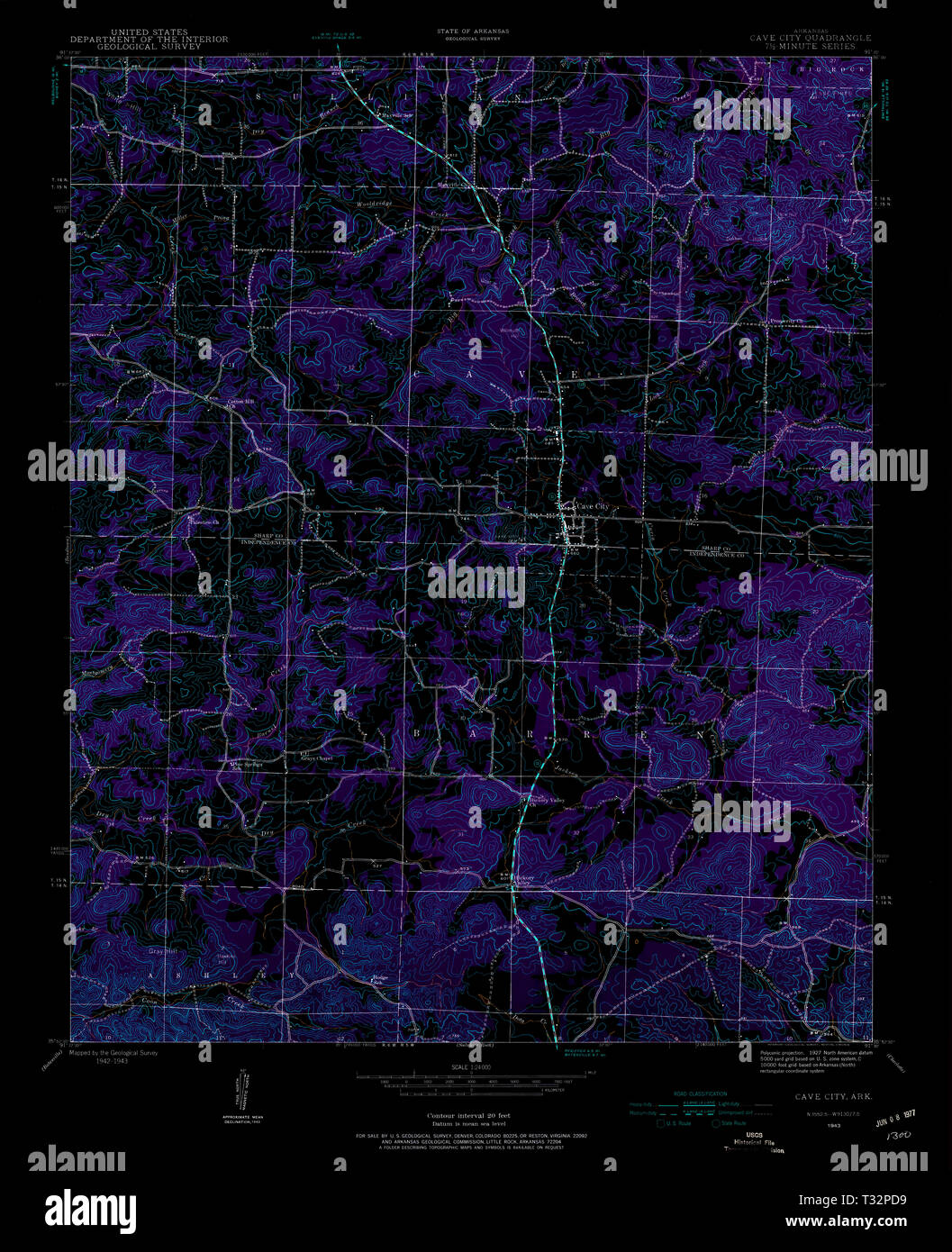 Cave city arkansas map hi-res stock photography and images - Alamy