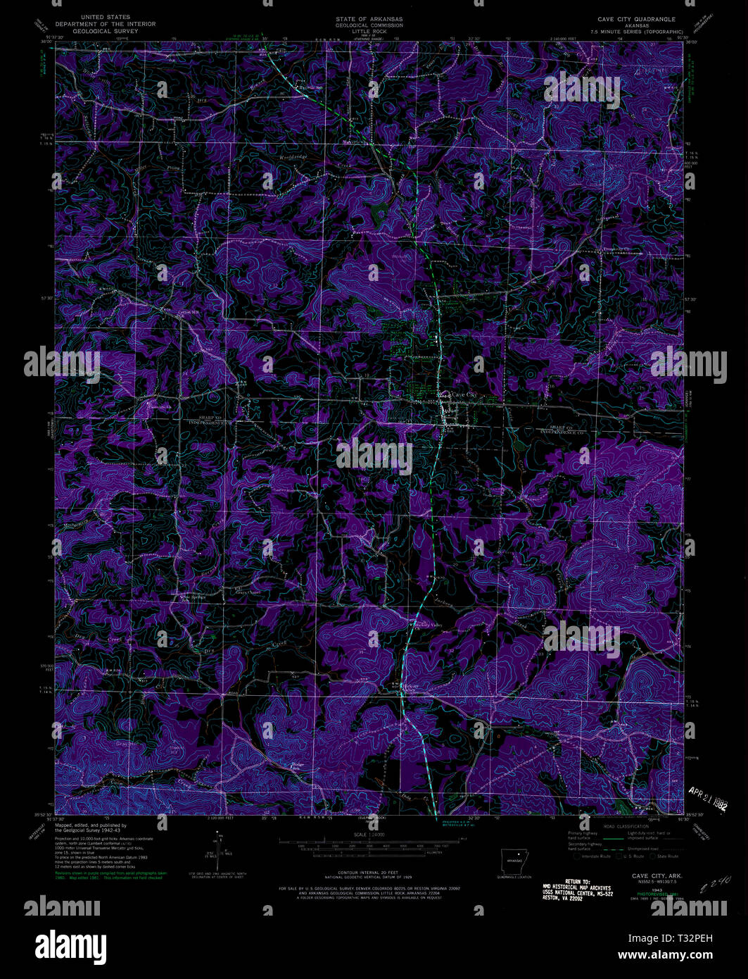 Cave city arkansas map hi-res stock photography and images - Alamy