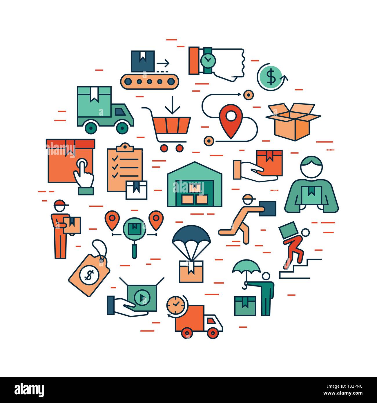 Logistic icon hi-res stock photography and images - Alamy