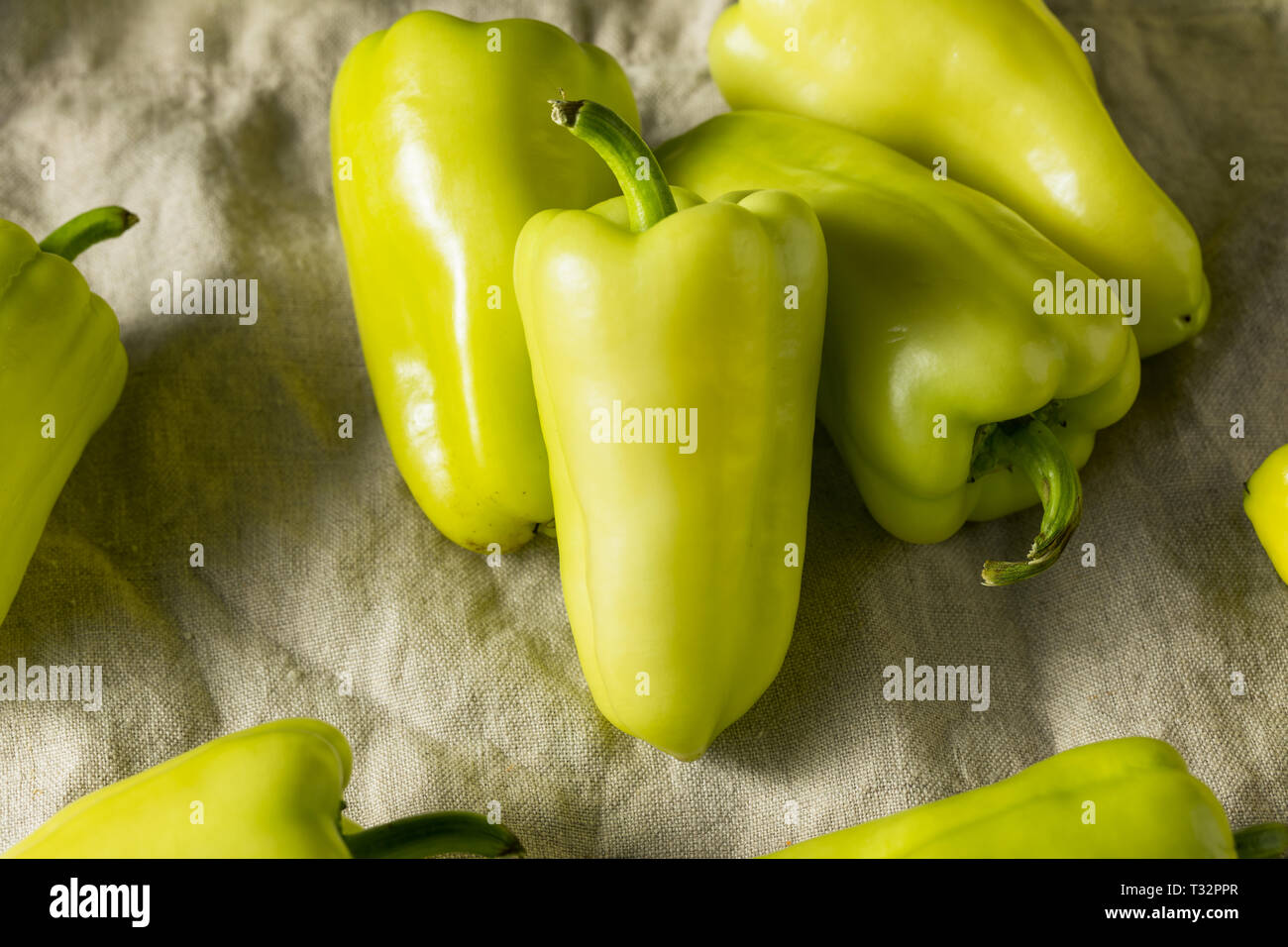 Raw Yellow Organic Gypsy Peppers Ready to Cook Stock Photo - Alamy