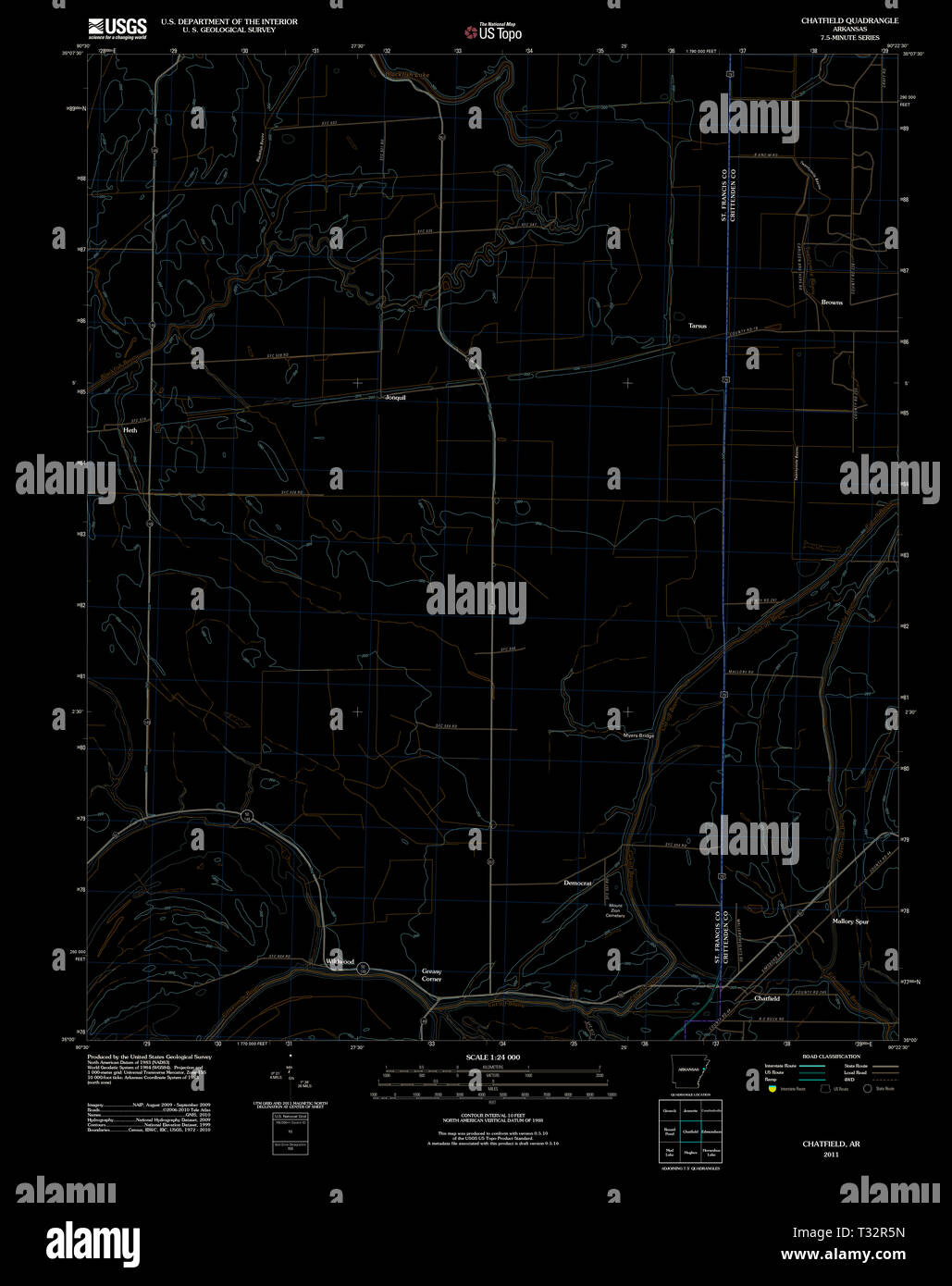 Map of chatfield hi-res stock photography and images - Alamy