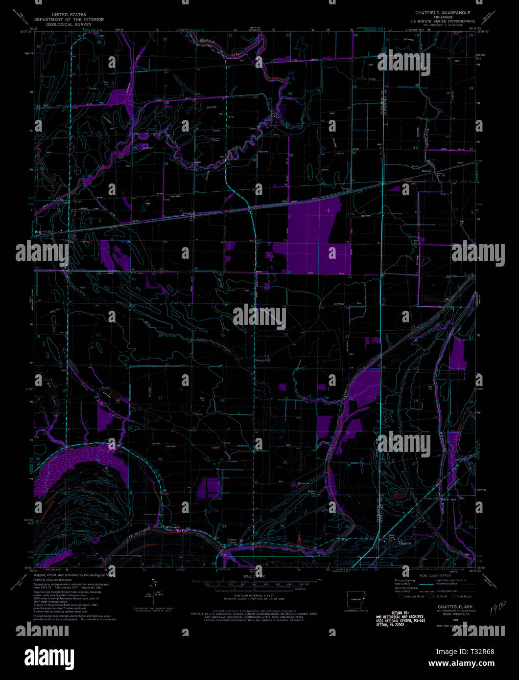 Map of chatfield hi-res stock photography and images - Alamy