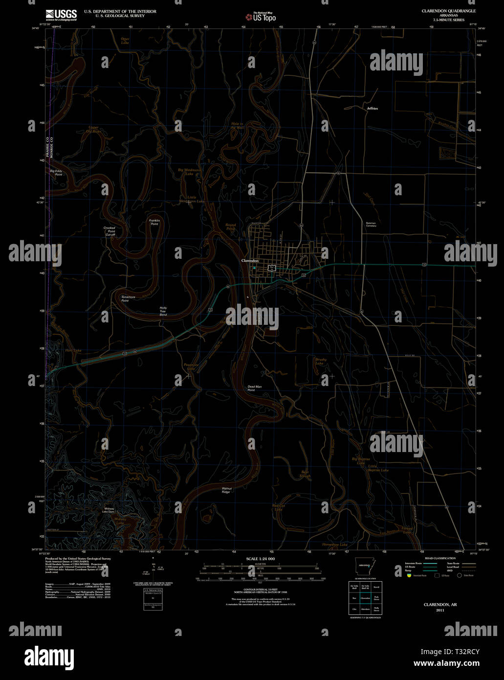 Map of clarendon hi-res stock photography and images - Alamy