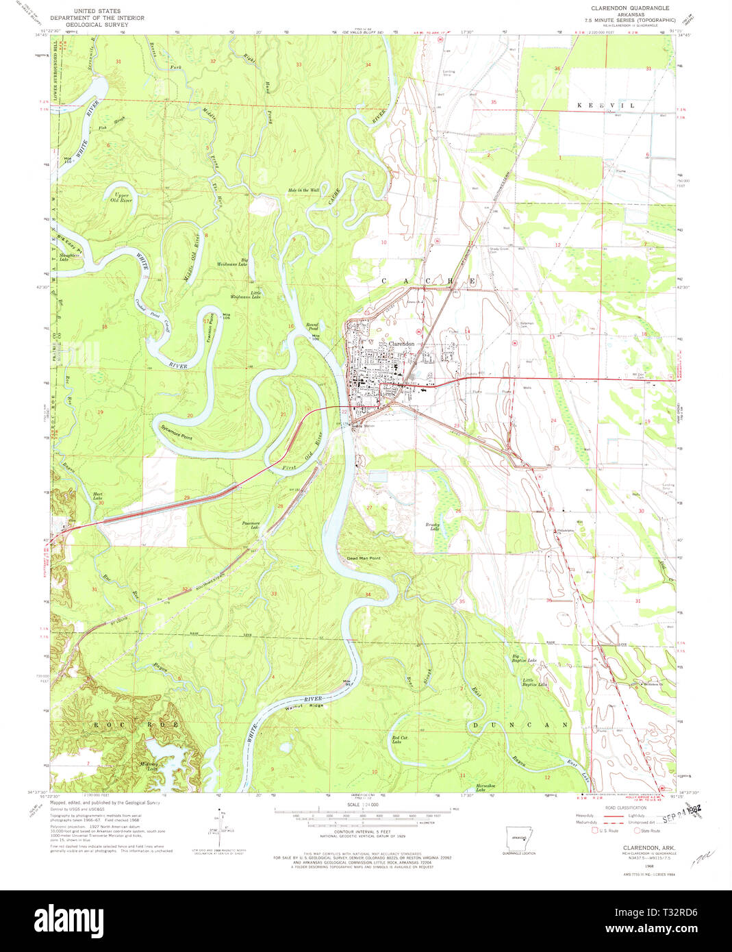 Map of clarendon hi-res stock photography and images - Alamy