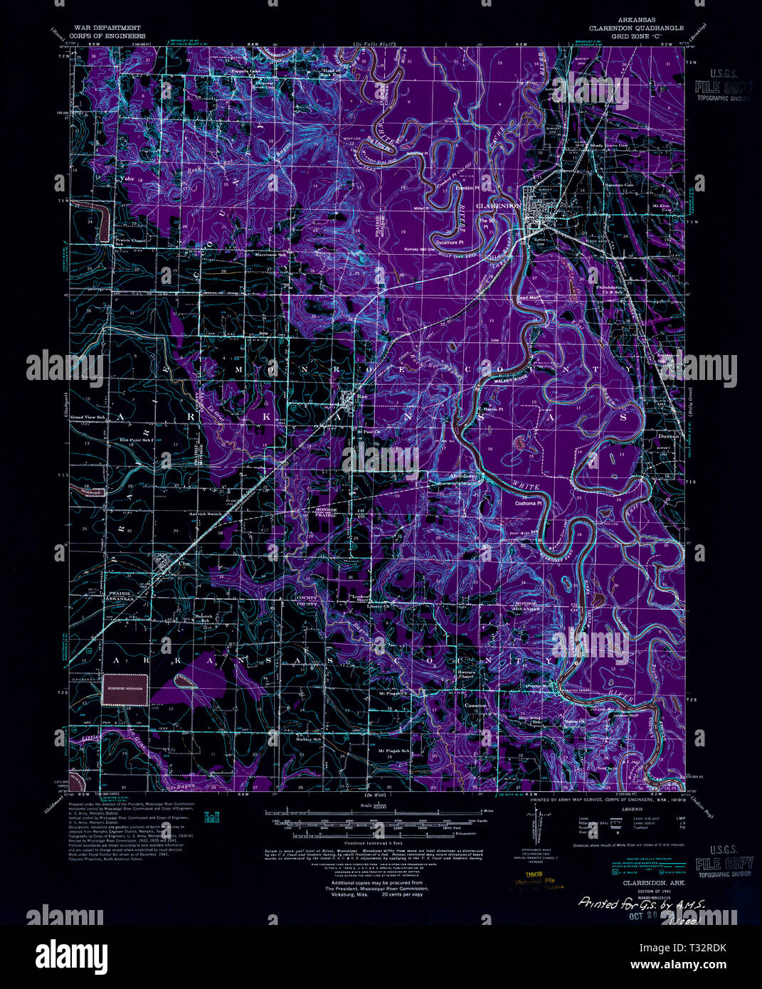 Map of clarendon hi-res stock photography and images - Alamy