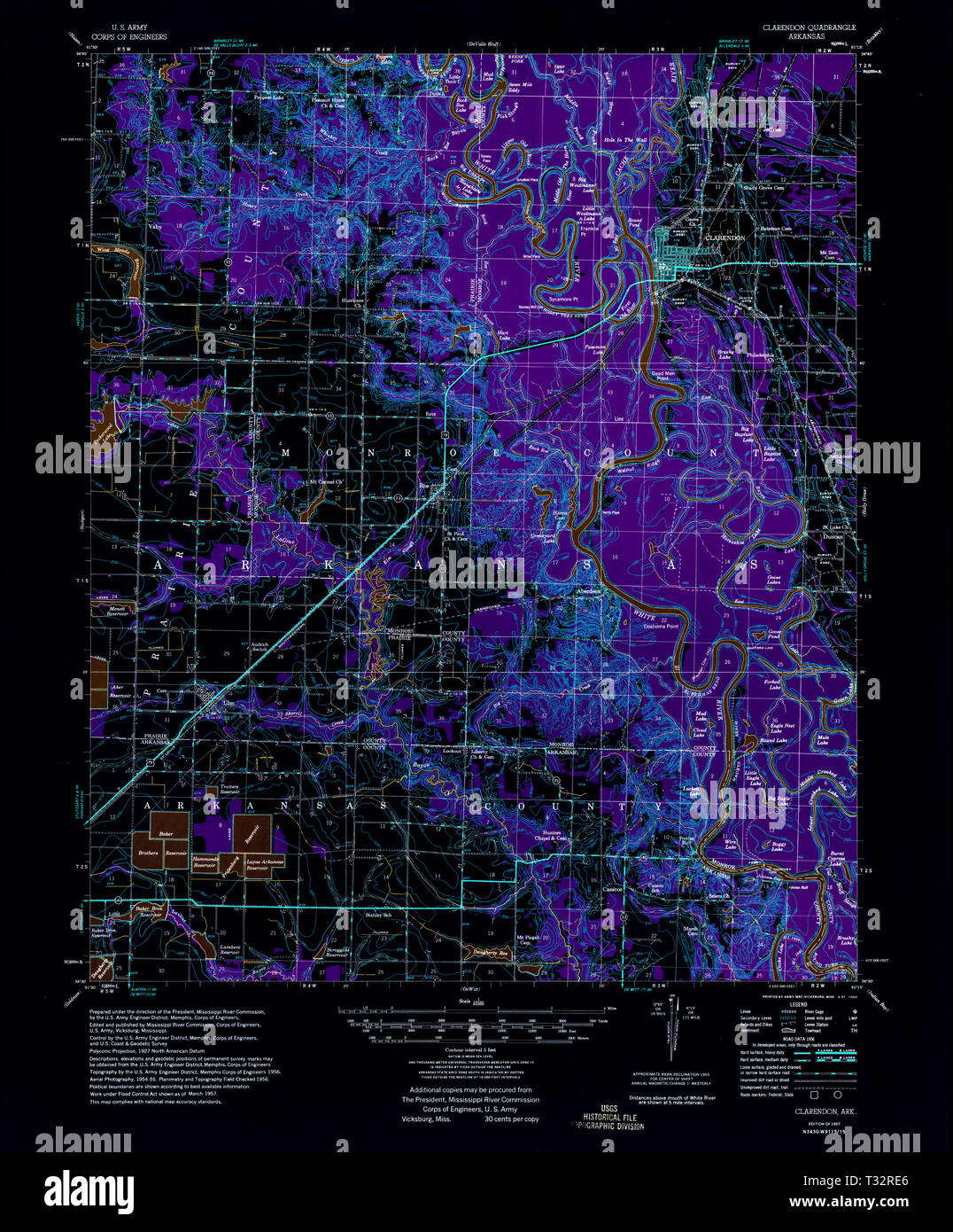 Map of clarendon hi-res stock photography and images - Alamy