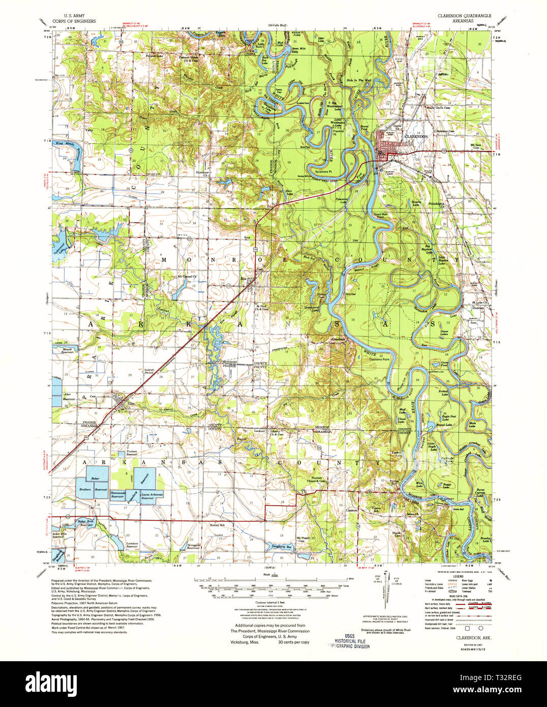 Map of clarendon hi-res stock photography and images - Alamy