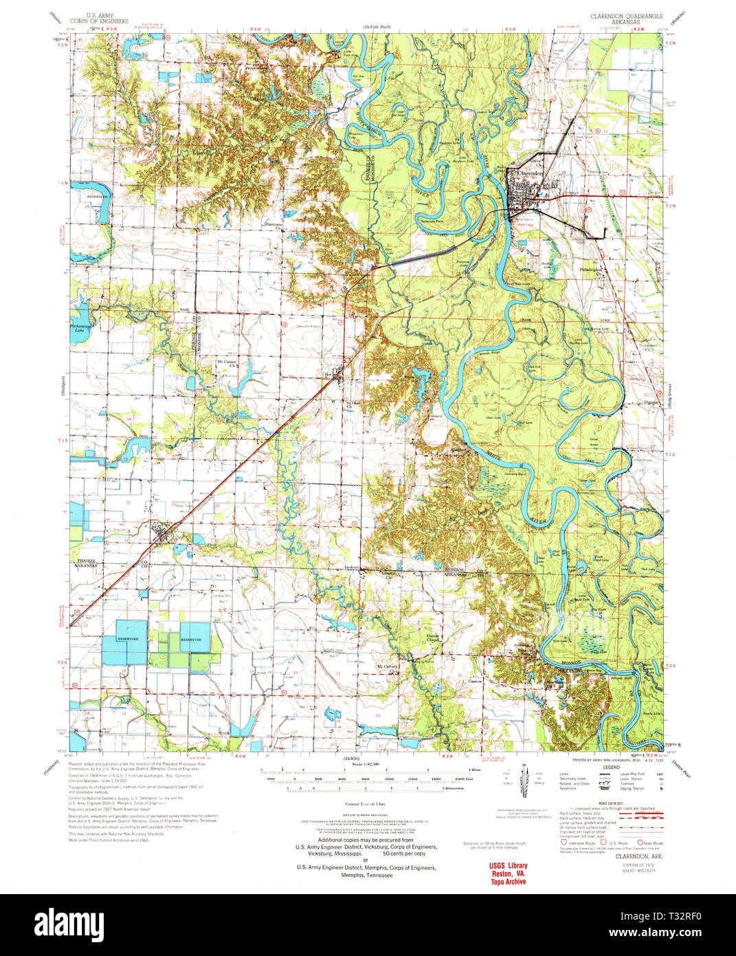 Map of clarendon hi-res stock photography and images - Alamy