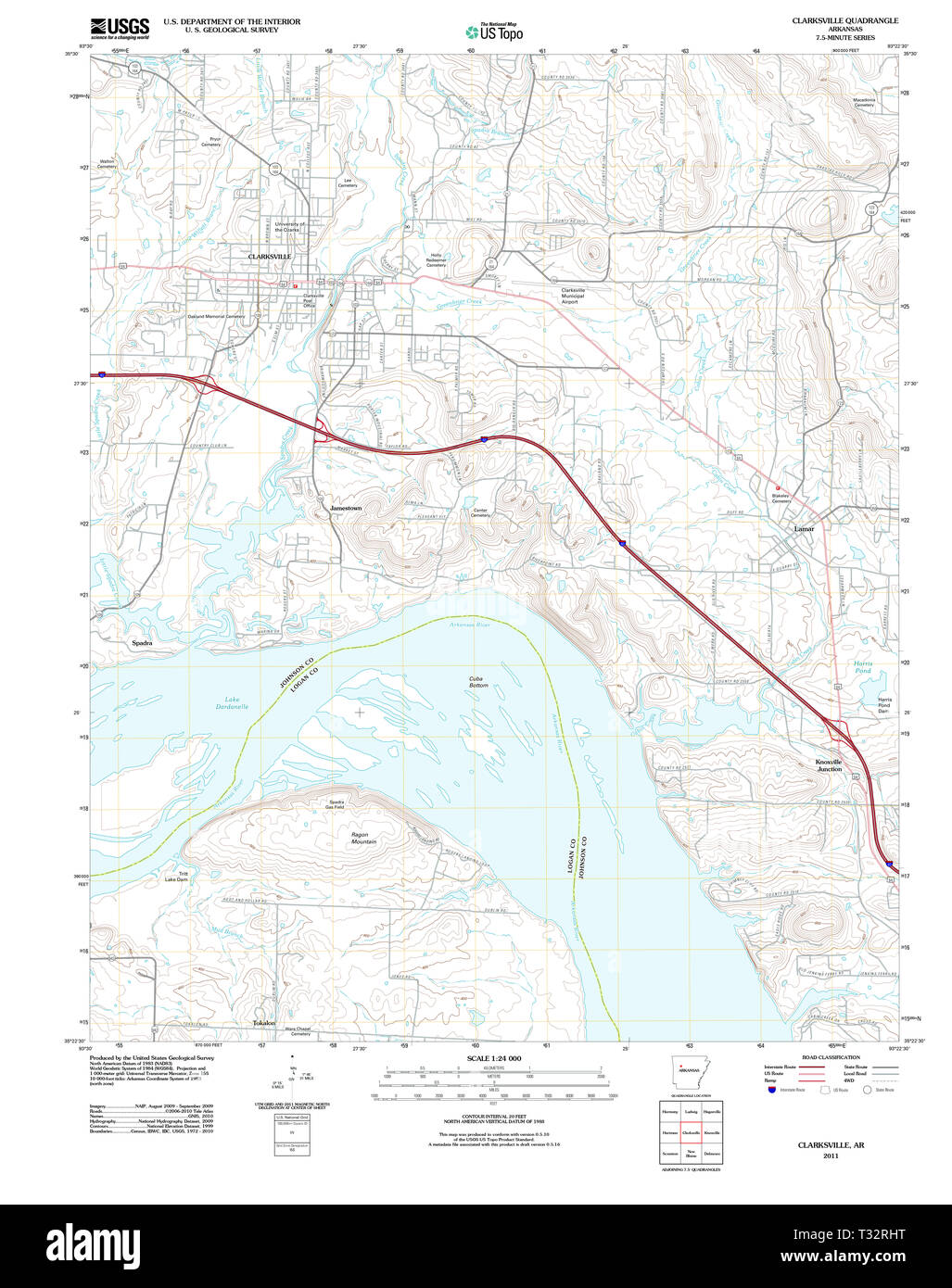 Map of clarksville hi-res stock photography and images - Alamy