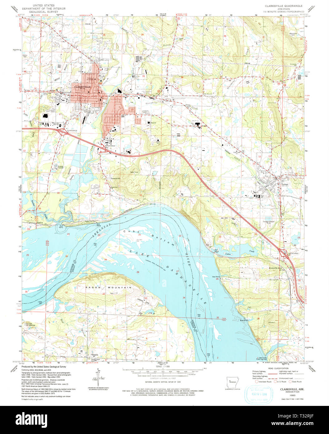 Map of clarksville Cut Out Stock Images & Pictures - Alamy