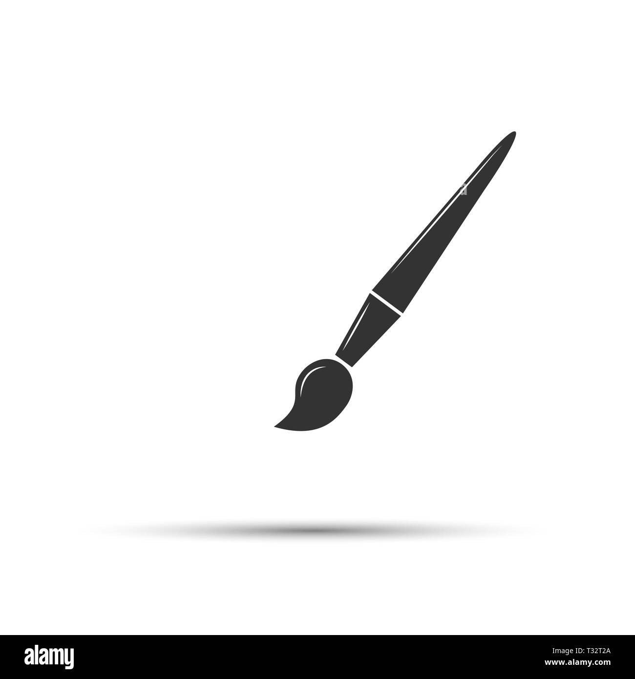 Icon paint brushes paints flat simple design Stock Vector Image & Art ...