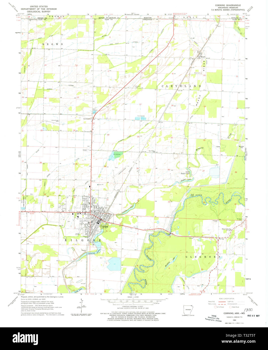 Map of corning hi-res stock photography and images - Alamy