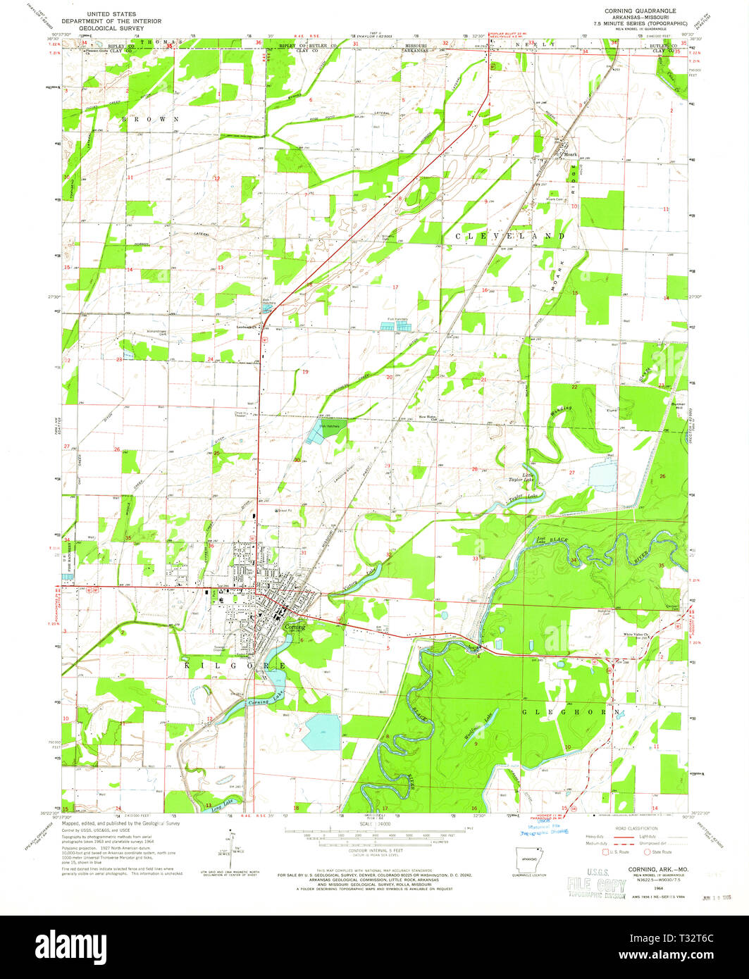 Map of corning hi-res stock photography and images - Alamy