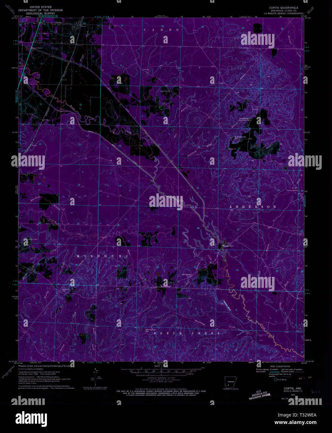 Map of curtis hi-res stock photography and images - Alamy