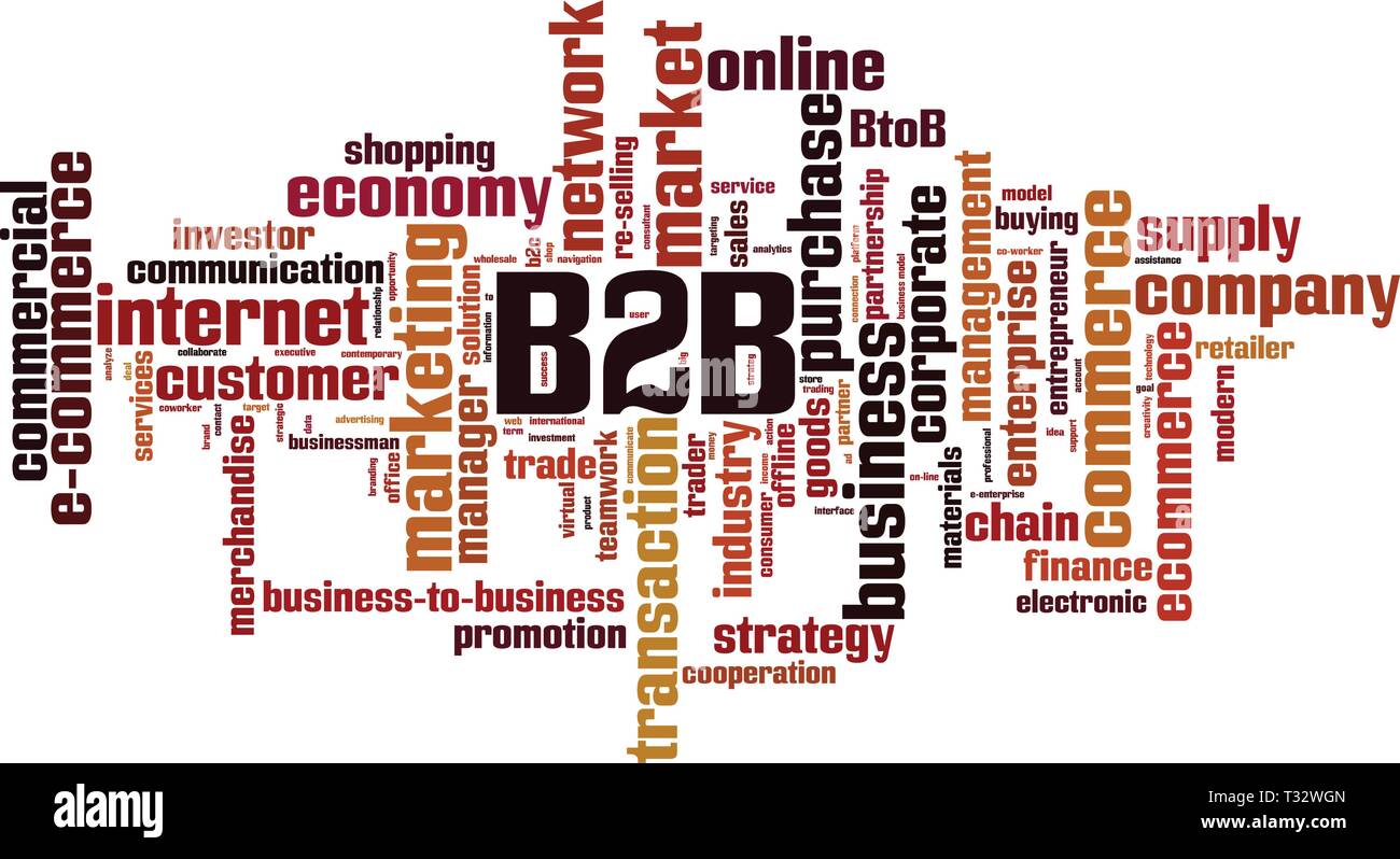 B2B cloud concept. Collage made of words about B2B. Vector illustration ...