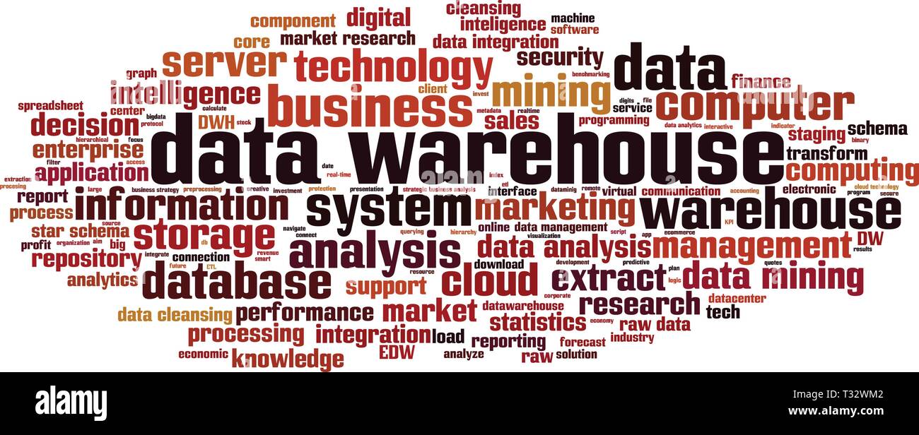 Data warehouse word cloud concept. Vector illustration Stock Vector ...