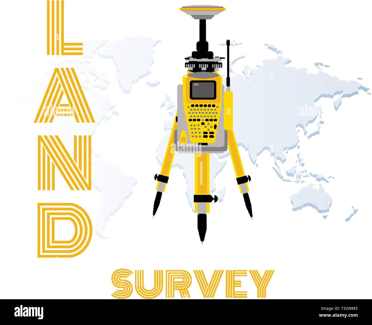 Geodetic measuring equipment, engineering technology for land survey on ...