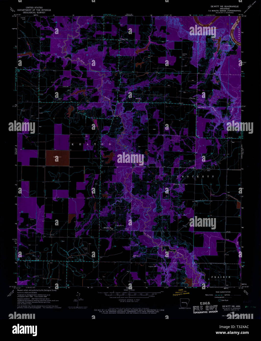 De witt arkansas map hi-res stock photography and images - Alamy