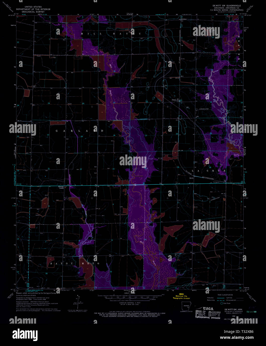 De witt arkansas map hi-res stock photography and images - Alamy