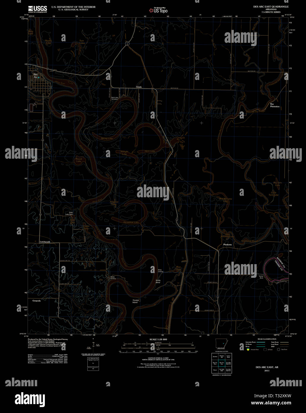 Map of des arc hi-res stock photography and images - Alamy