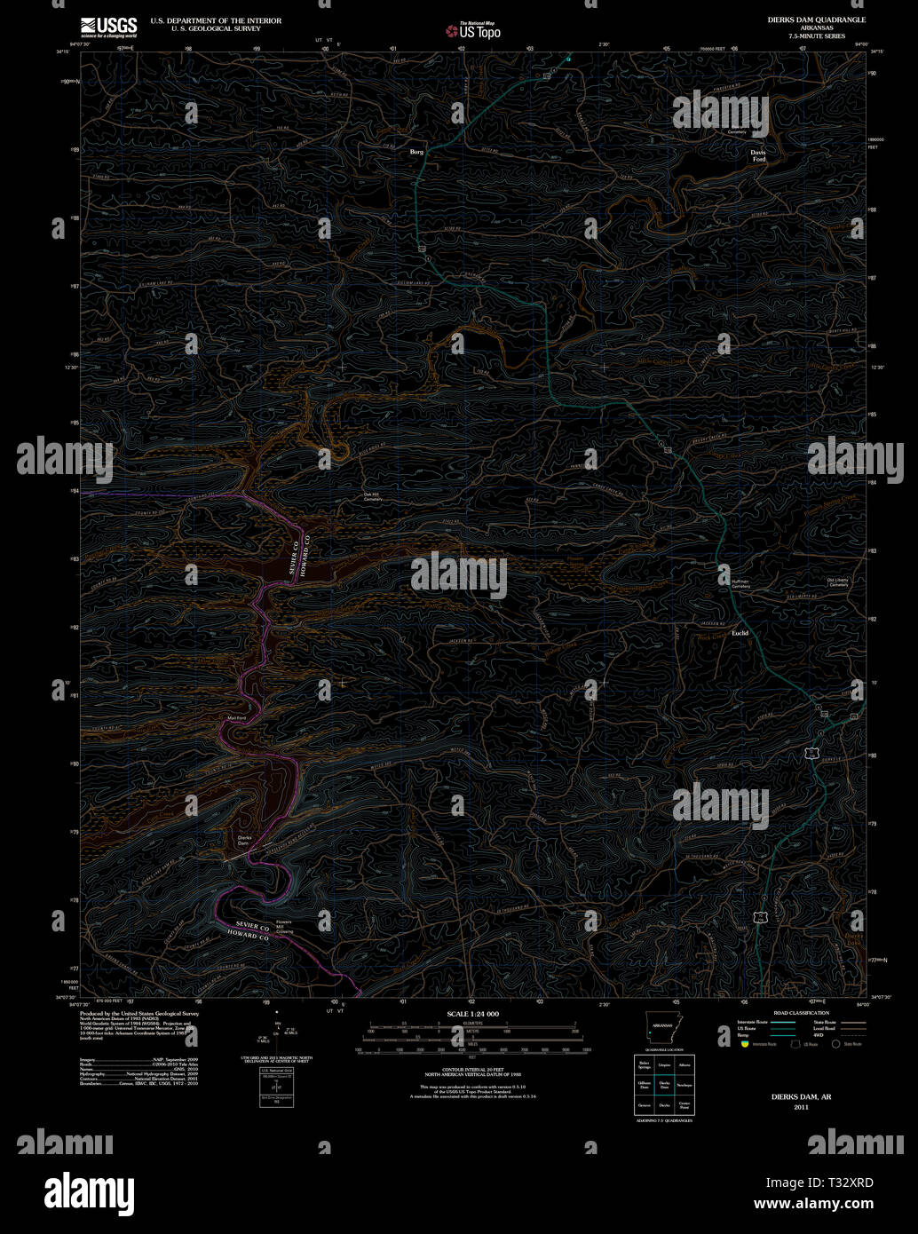 Map of dierks hi-res stock photography and images - Alamy