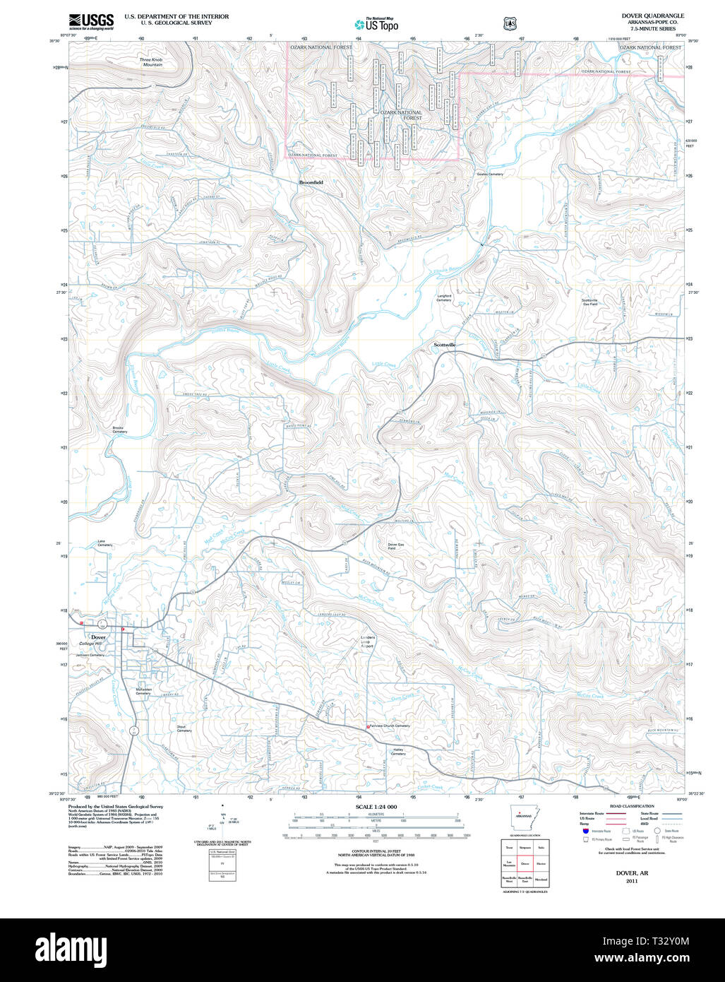 Dover arkansas map hi-res stock photography and images - Alamy