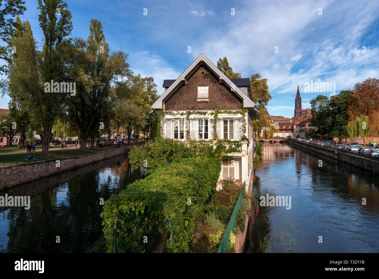 Cityscape of Strasbourg, Timbered house Stock Photo - Alamy