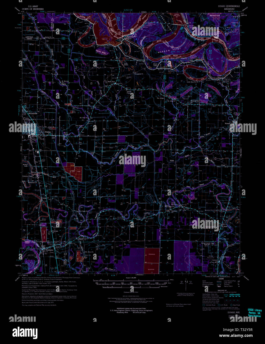 Dumas arkansas map hi-res stock photography and images - Alamy