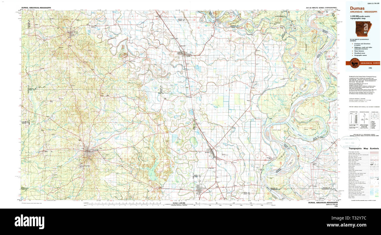 Dumas arkansas map hi-res stock photography and images - Alamy