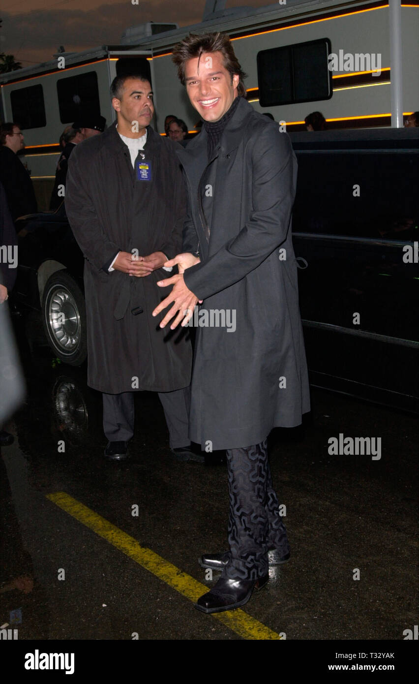 LOS ANGELES, CA. January 08, 2001: Pop star RICKY MARTIN at the 28th ...
