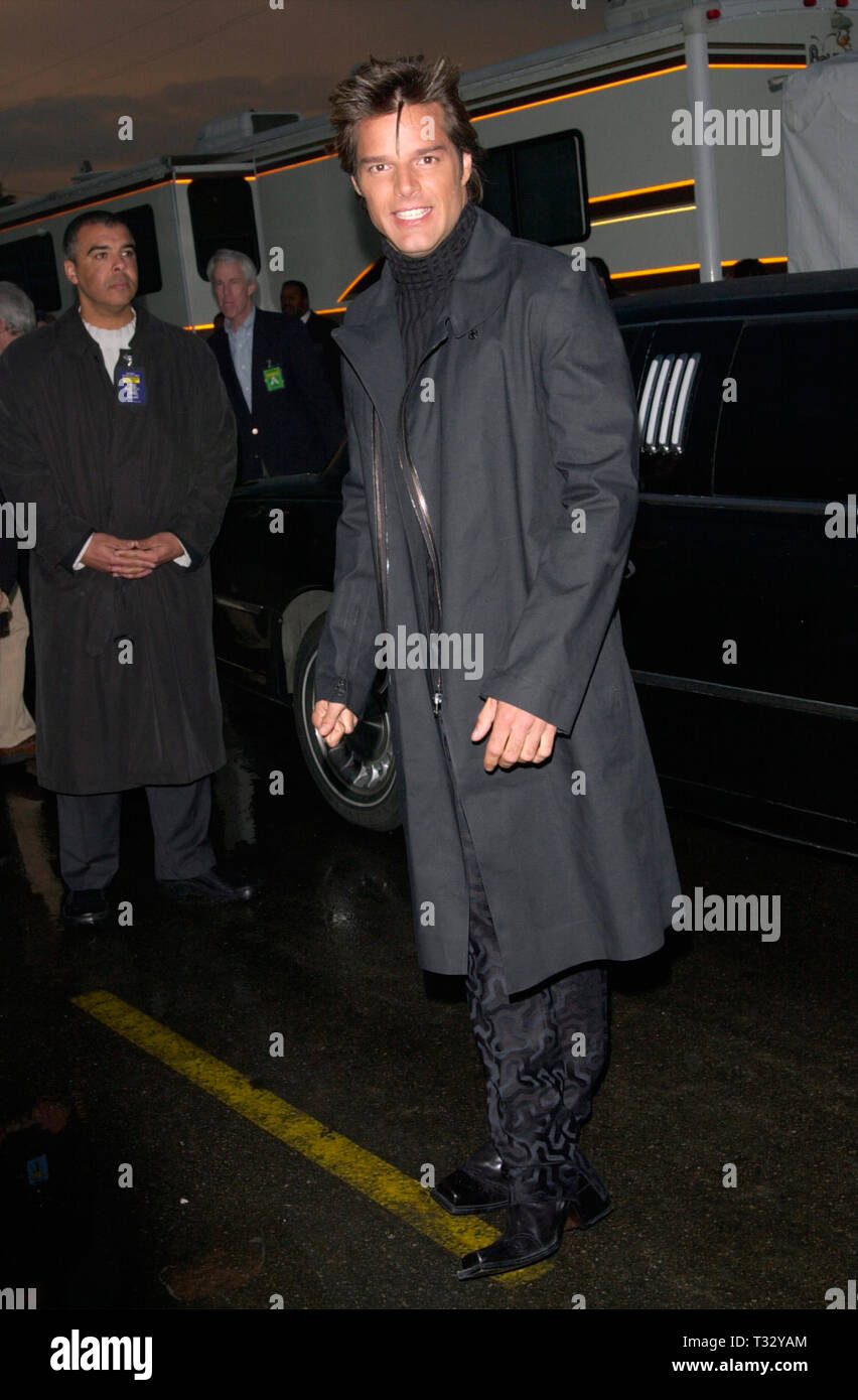 LOS ANGELES, CA. January 08, 2001: Pop star RICKY MARTIN at the 28th ...