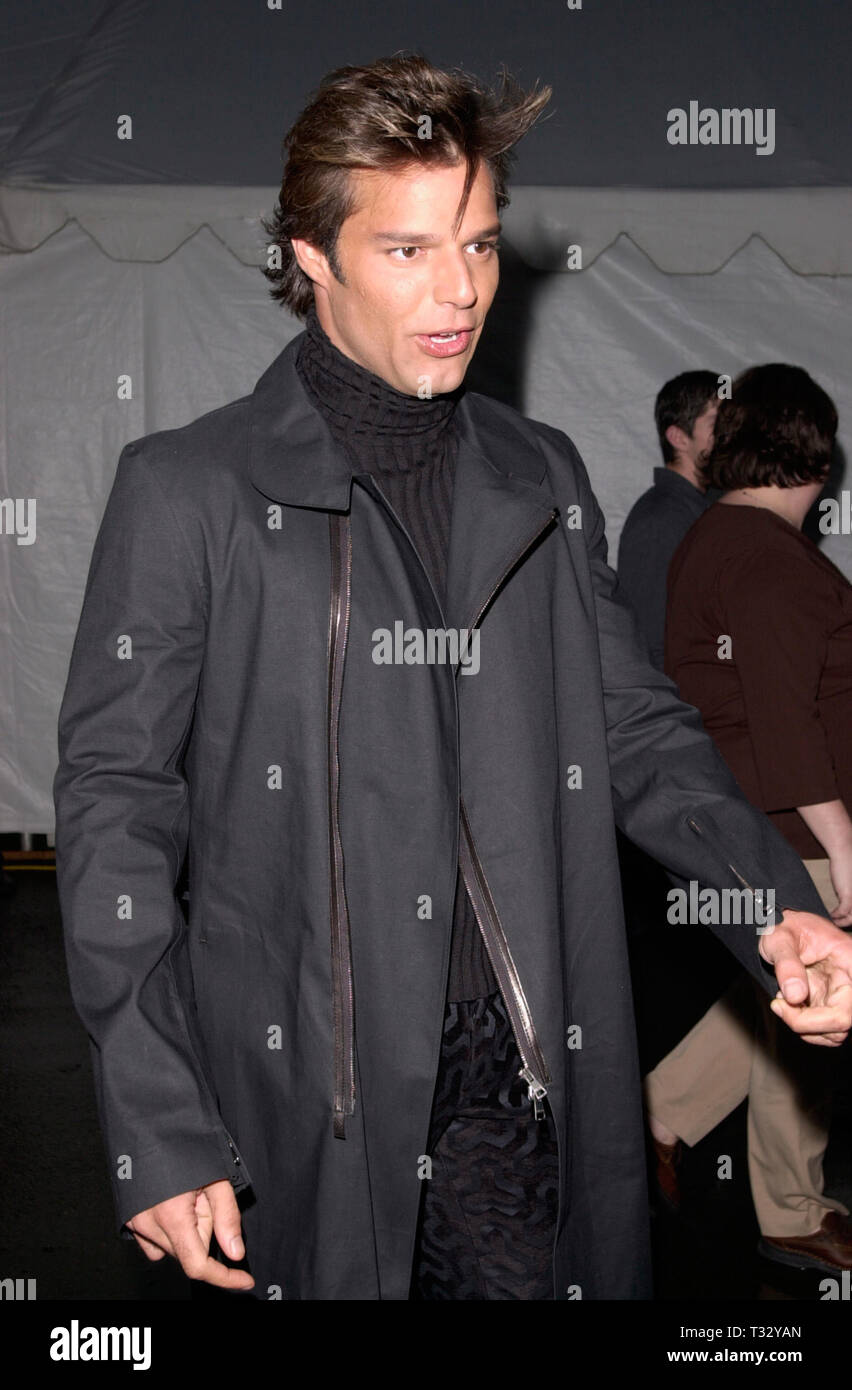 LOS ANGELES, CA. January 08, 2001: Pop star RICKY MARTIN at the 28th ...