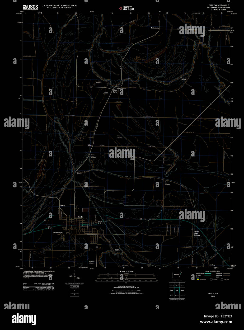 Map of earle hi-res stock photography and images - Alamy
