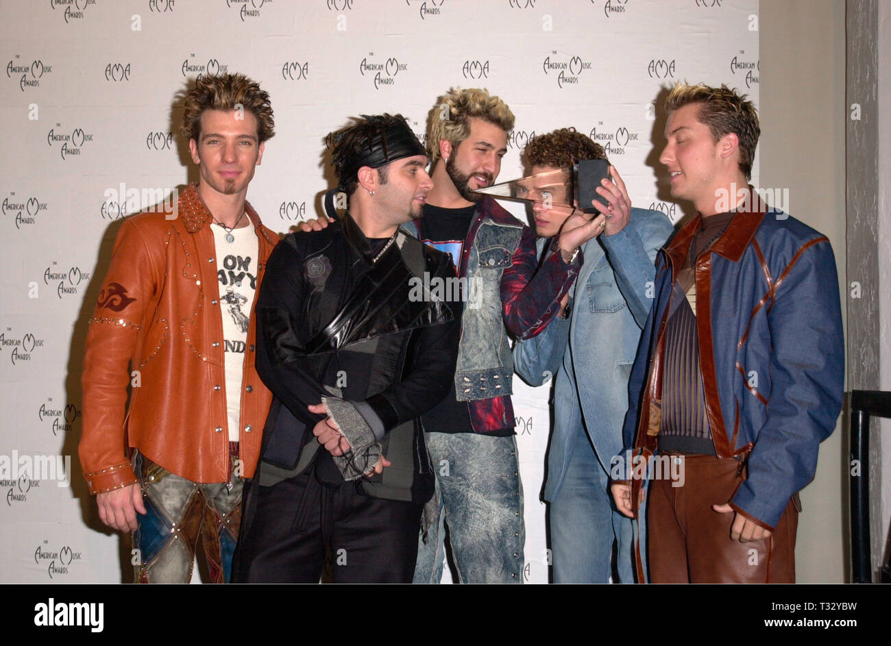 LOS ANGELES, CA. January 08, 2001: Pop group *NSYNC at the 28th Annual ...